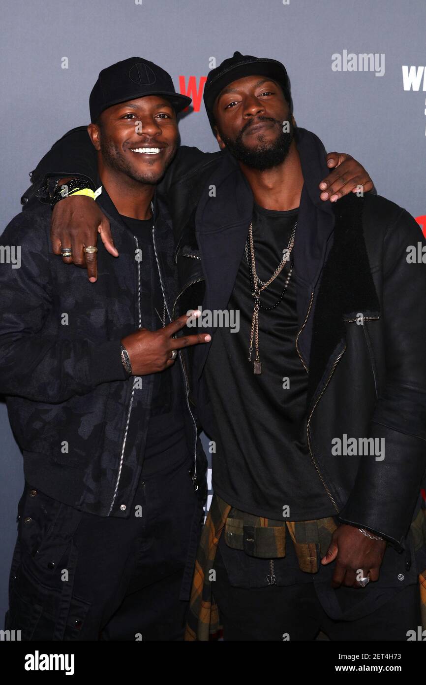 Edwin Hodge, Aldis Hodge attend the Showtime PPV Heavyweight ...