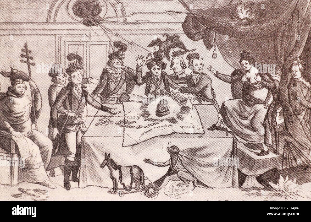 The European states surround the Phrygian cap (the emblem of the French ...