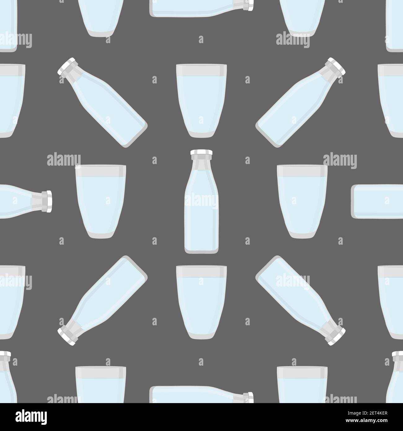 Illustration on theme colored set identical types glass cups for ...