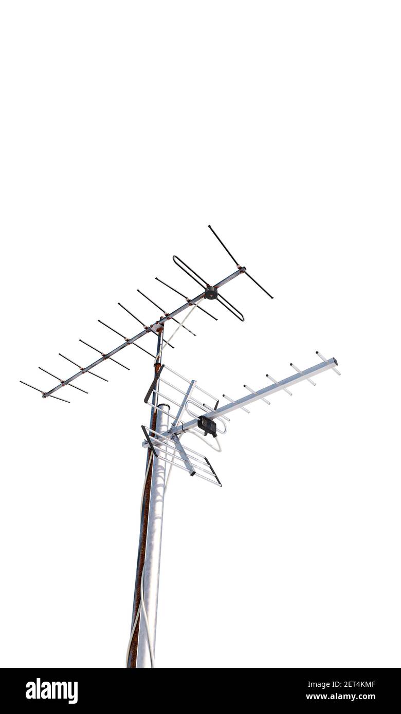 TV aerial isolated on white background 3d illustration Stock Photo - Alamy