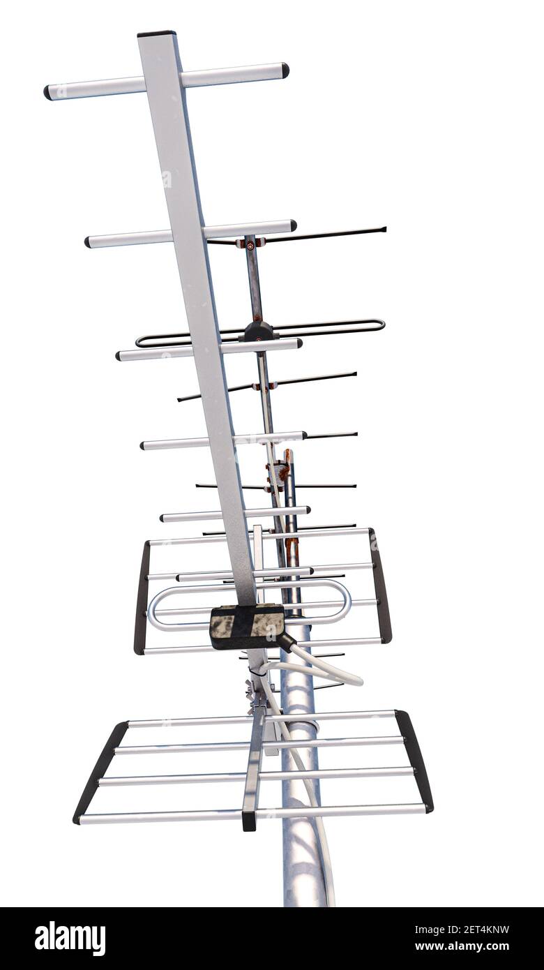 TV aerial isolated on white background 3d illustration Stock Photo - Alamy