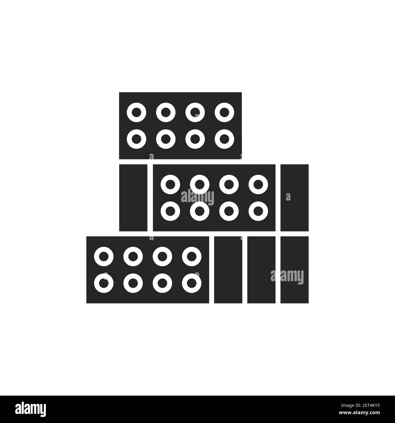 Building brick stack Stock Vector Images - Alamy