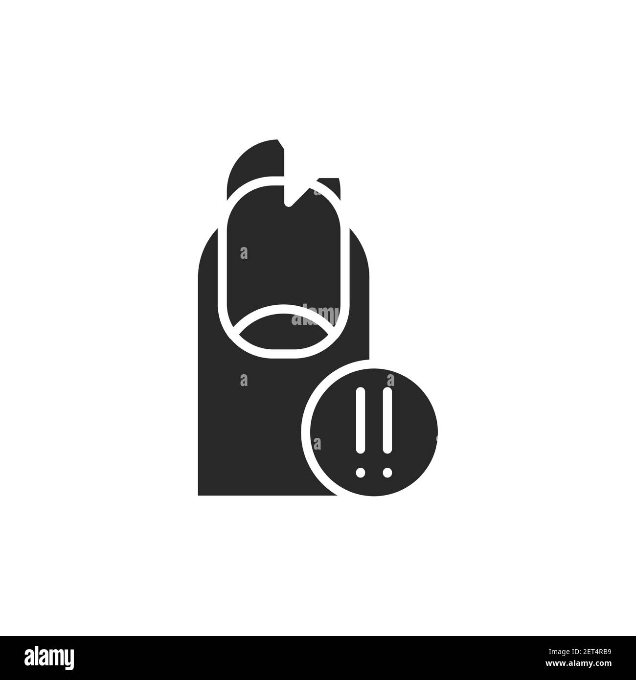 Broken nail color line icon. Isolated vector element Stock Vector Image ...