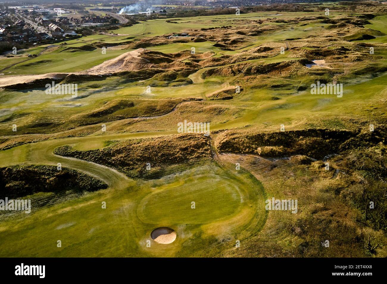 Aerial views of Wallasey Golf Club, Wallasey, Wirral - UK Stock Photo ...
