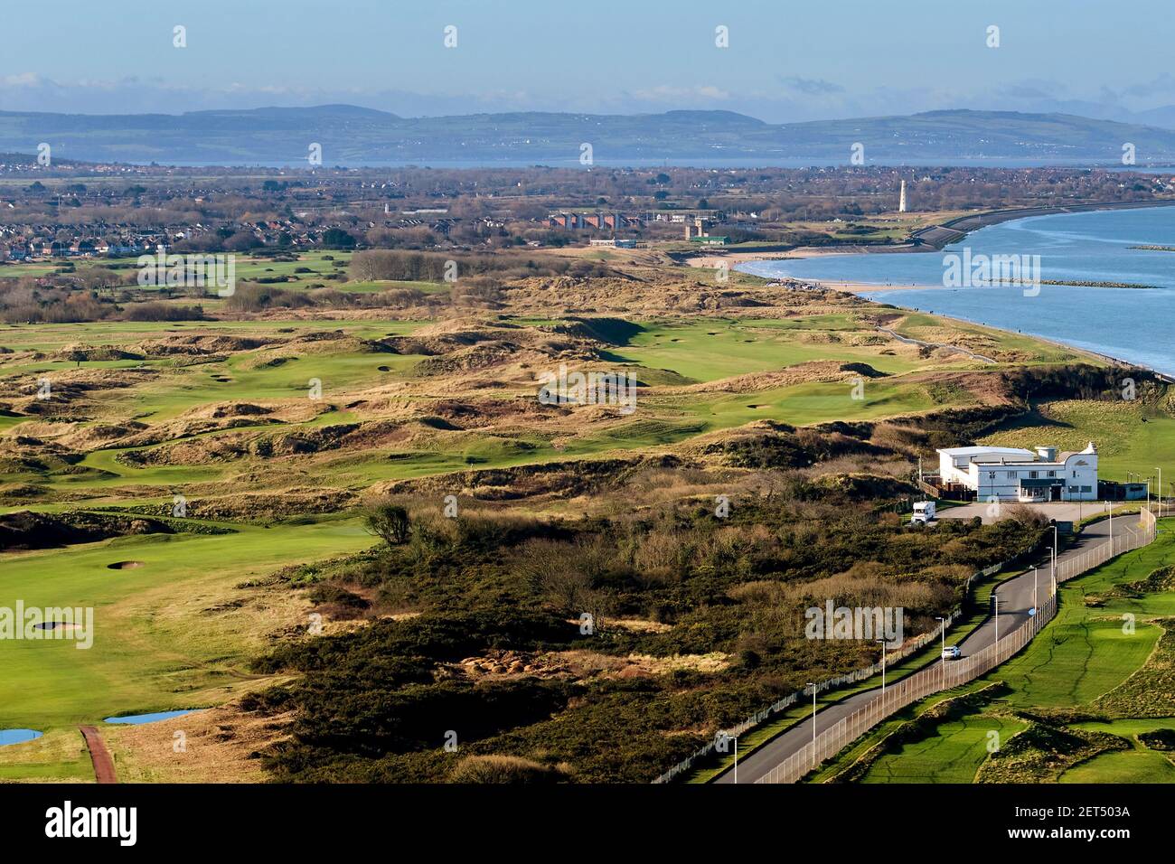 Aerial views of Wallasey Golf Club, Wallasey, Wirral - UK Stock Photo ...