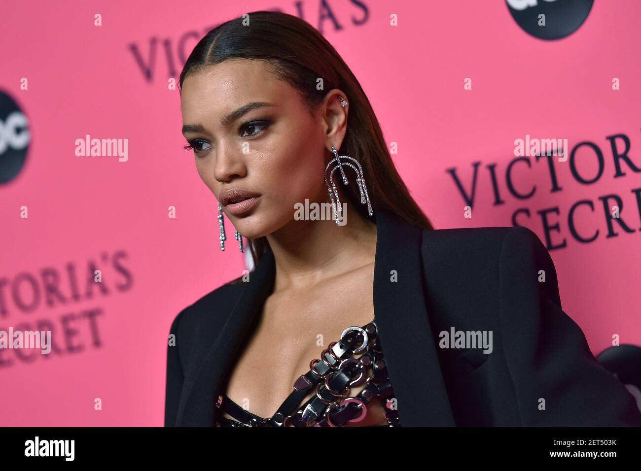 Model Lameka Fox attends the 2018 Victoria's Secret Fashion Show ...