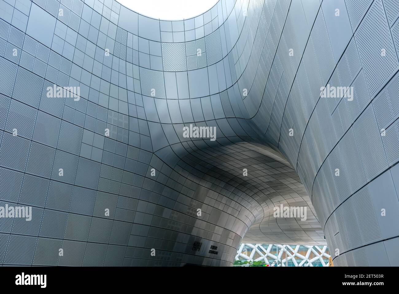 Seoul, South Korea - 28 June 2019: Perforated facade cladding of ...