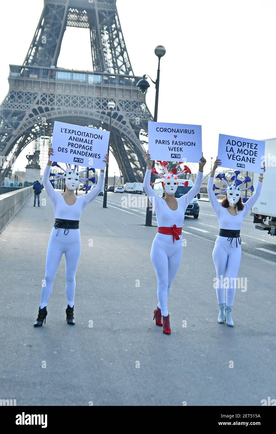 The activist group PETA organized an action against animal exploitation ...