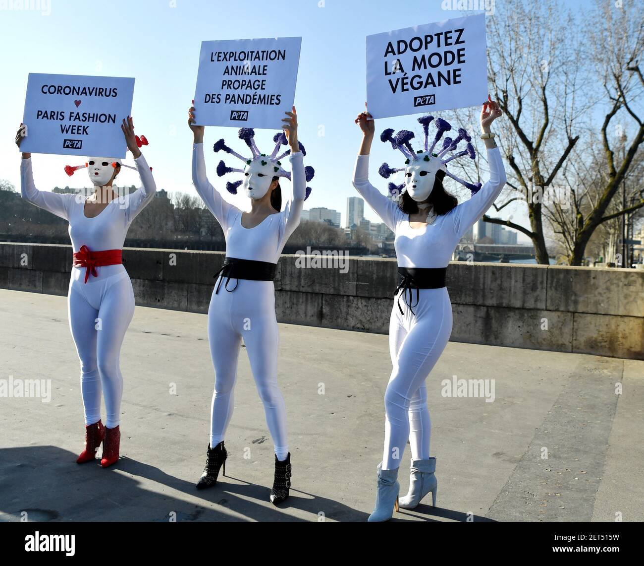 The activist group PETA organized an action against animal exploitation ...
