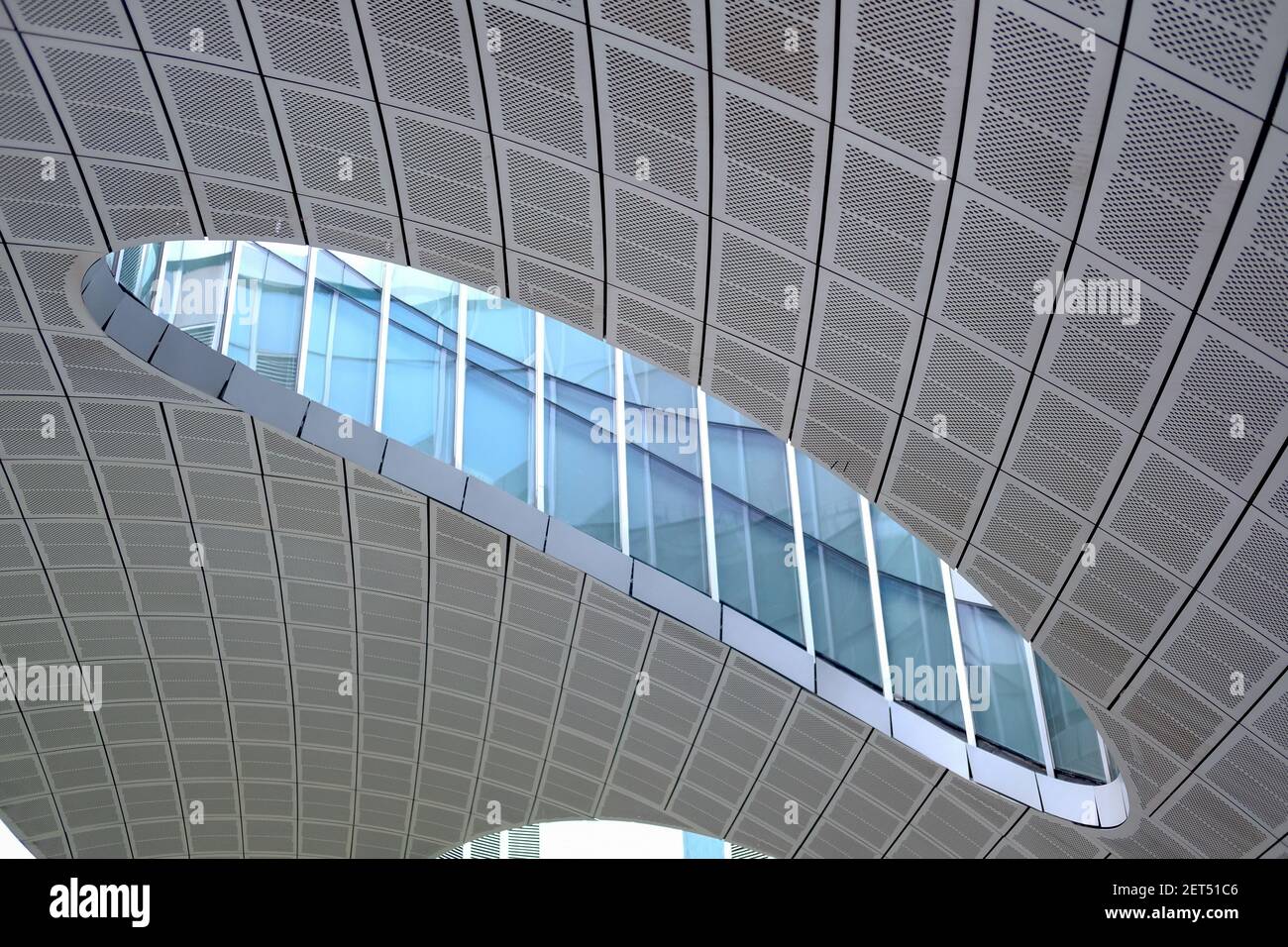Seoul, South Korea - 29 June 2019: Modern glass facade office building ...