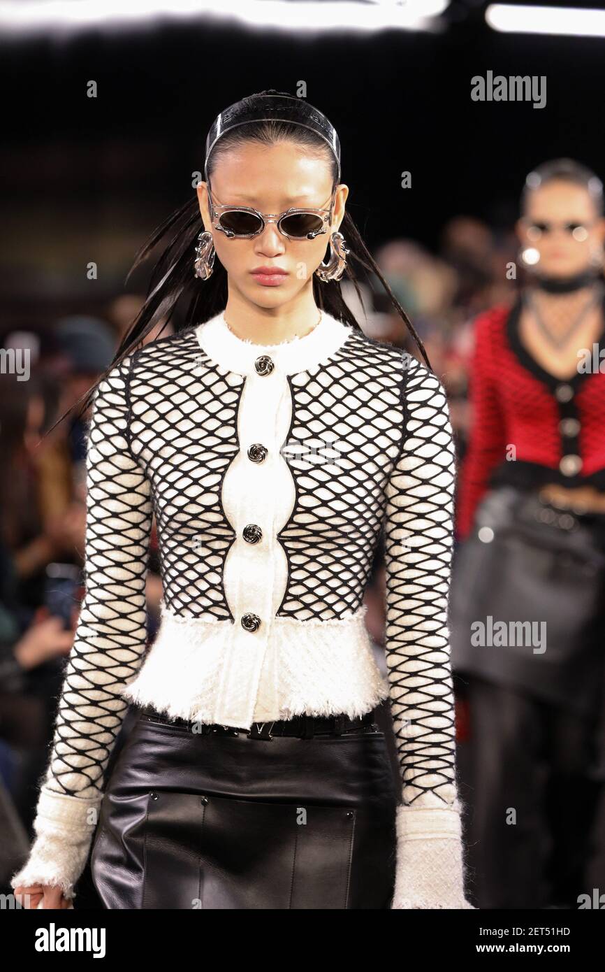 Model Sora Choi walks on the runway during the Alexander Wang Pre-Fall ...