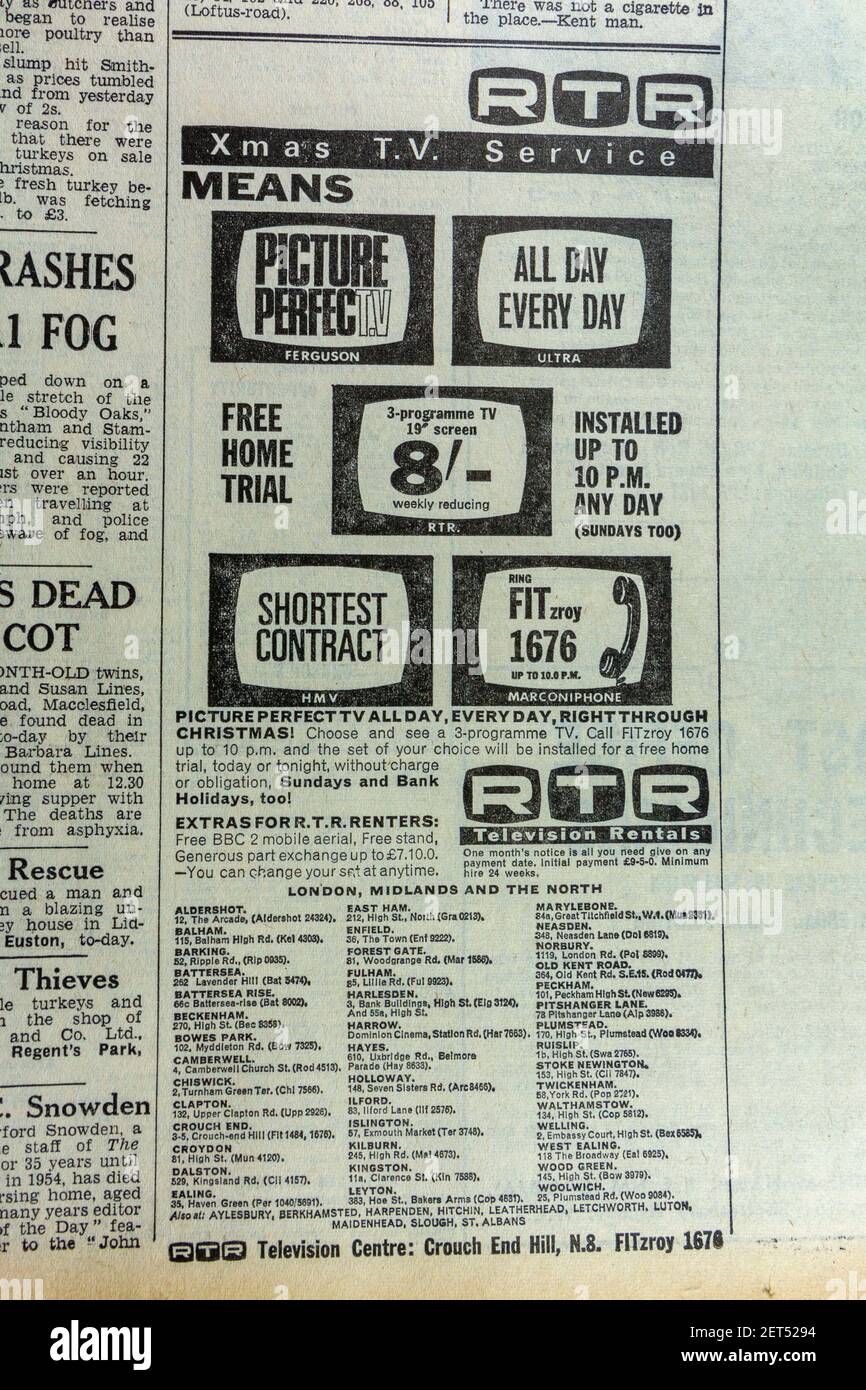 News tv 1960s hi-res stock photography and images - Alamy