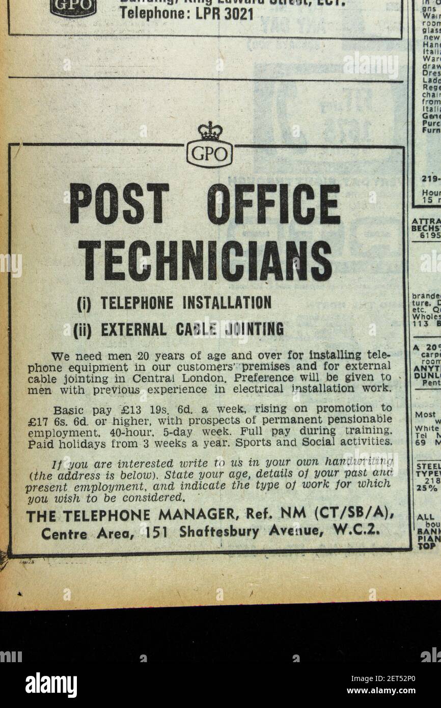 Post office uk 1960s hi-res stock photography and images - Alamy