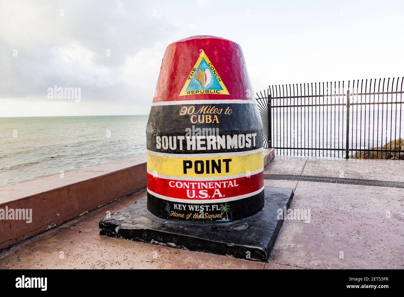The Southernmost Point marker in Key West, Florida. (Photo by ...