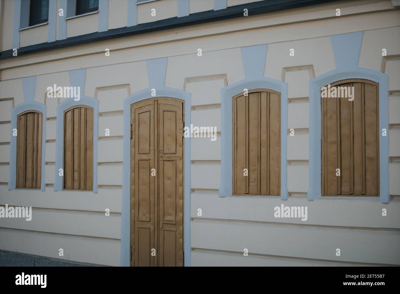 Metal gold windows in Bosnia and Herzegovina Stock Photo - Alamy