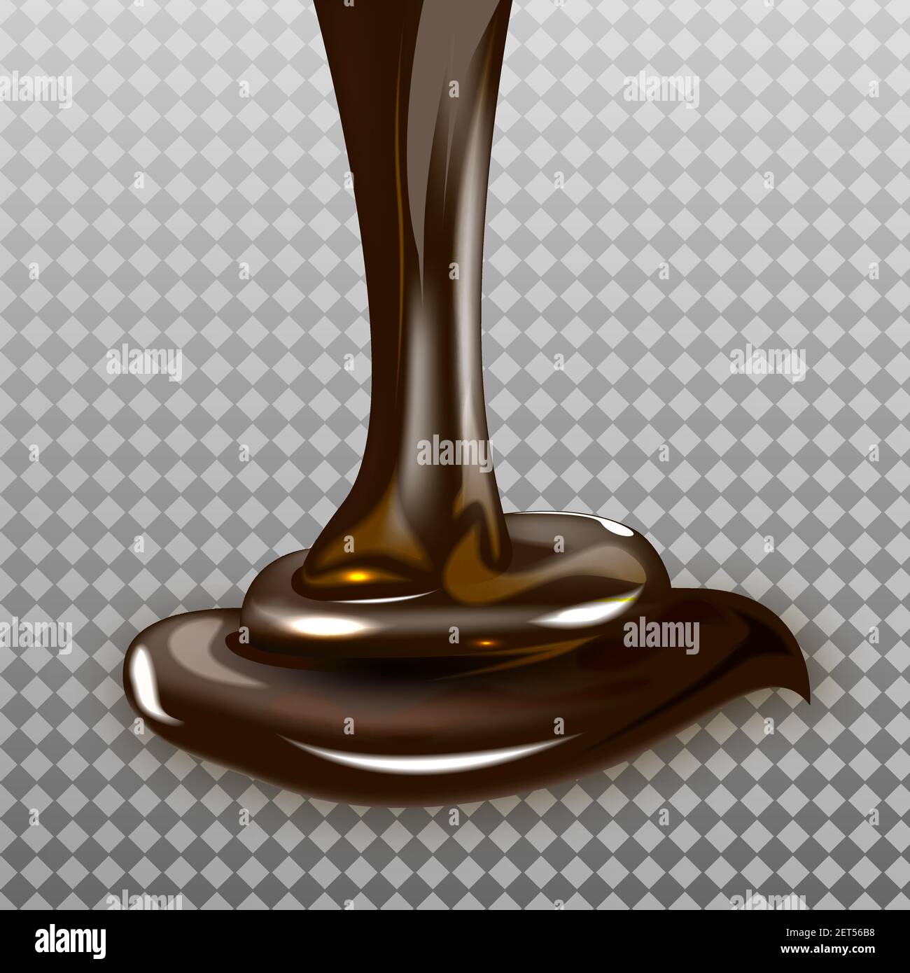 chocolate cocoa flow isolated on transparent background Stock Vector ...