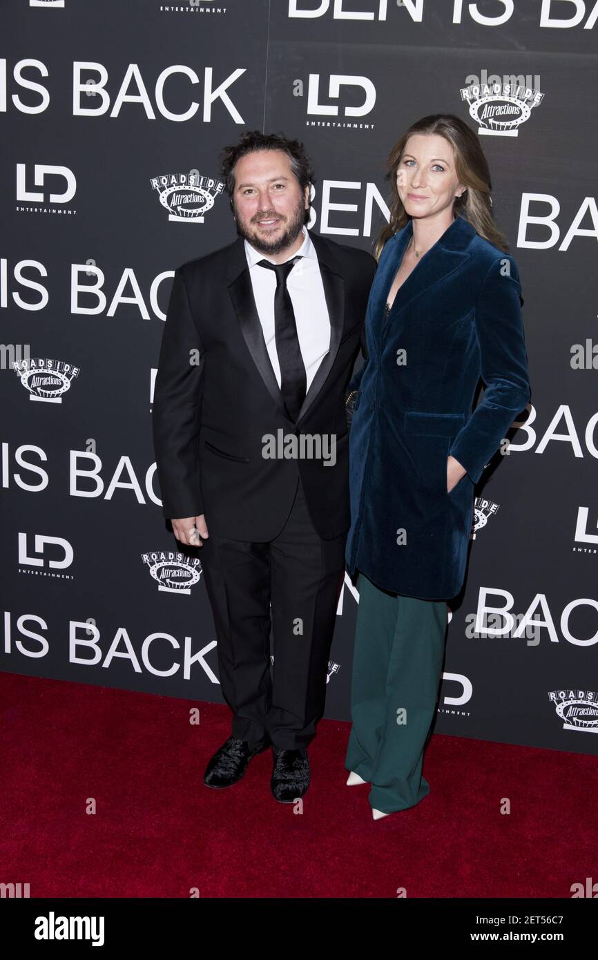 Producer Teddy Schwarzman and guest attending the New York premiereof ...