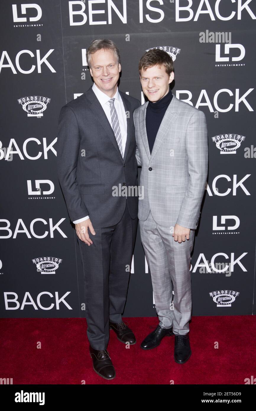 Peter Hedges and Lucas Hedges andattending the New York premiereof Ben is back at AMC Loews ...