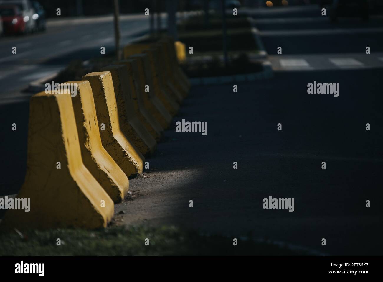 Construction road blocks hi-res stock photography and images - Alamy