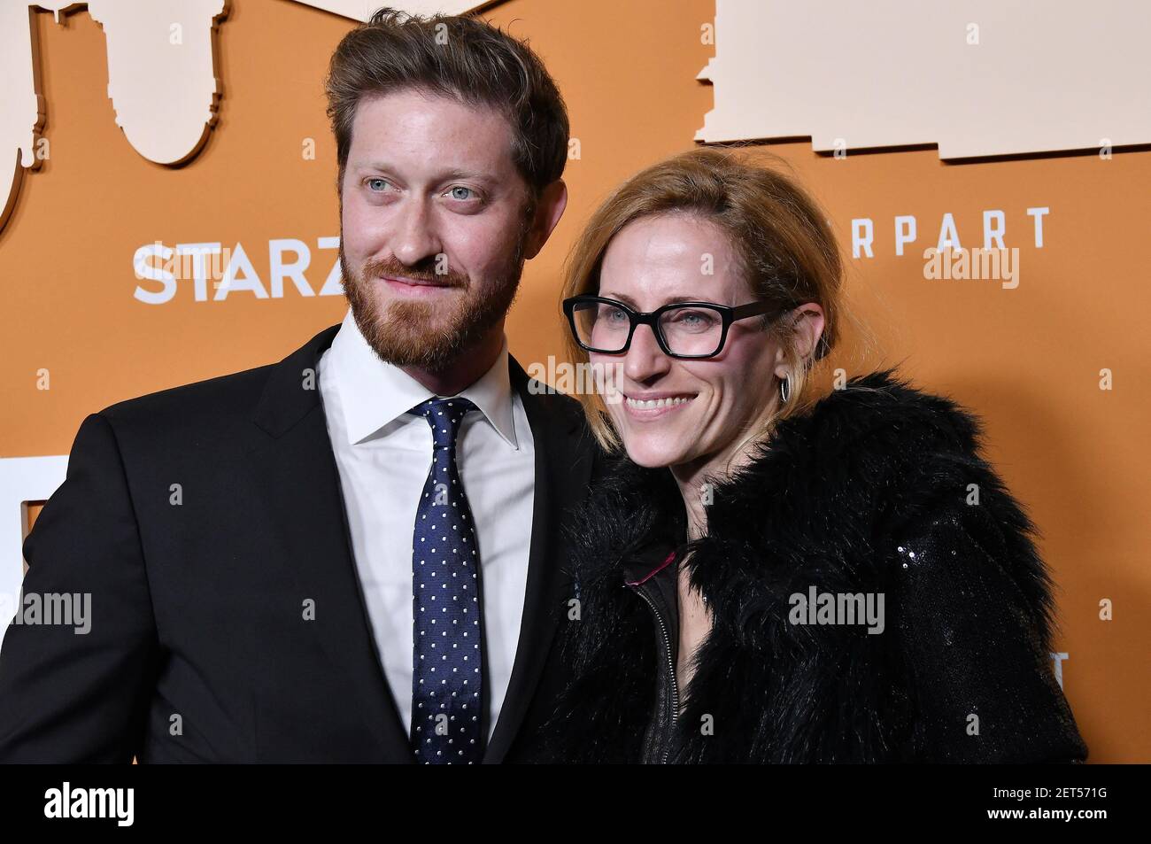 (L-R) Samuel Roukin and Caitlin Roukin at the Starz's "Counterpart ...