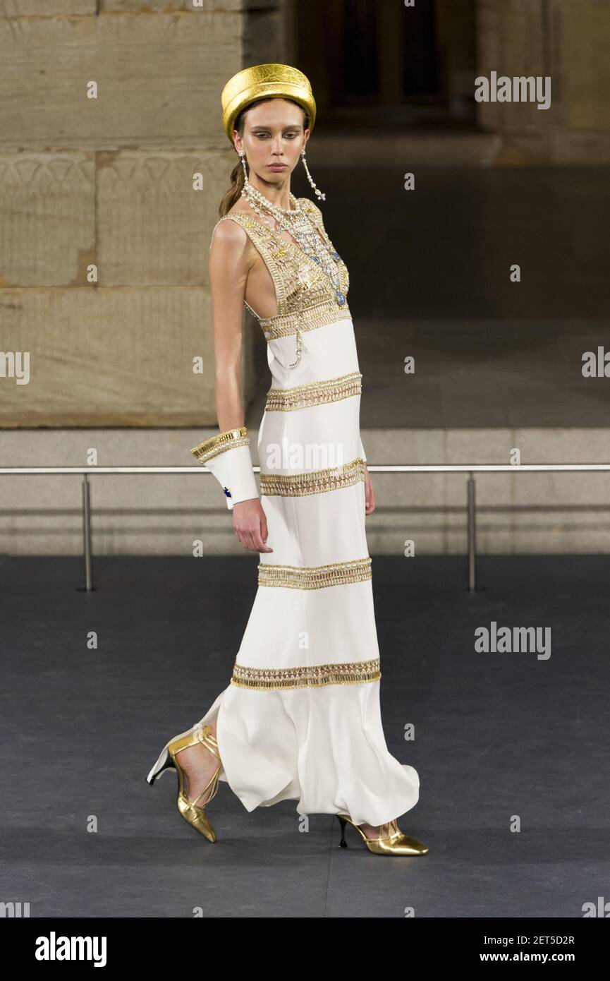 A model walks the Chanel Métiers d'Art 2018/19 fashion show in the ...
