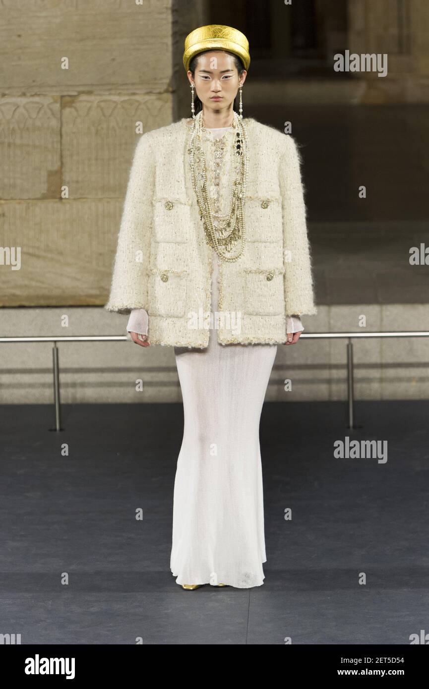 A model walks the Chanel Métiers d'Art 2018/19 fashion show in the ...