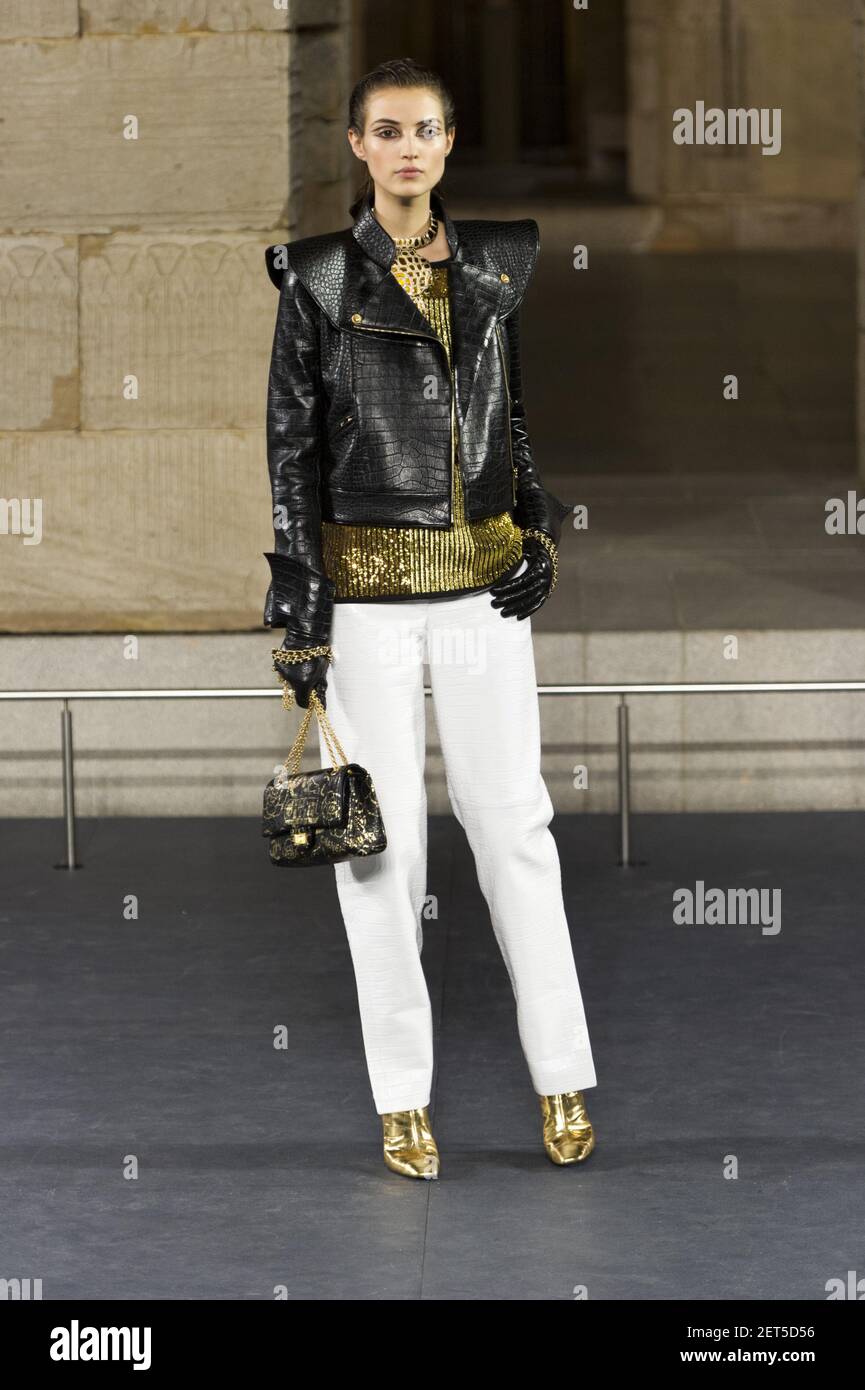 A model walks the Chanel Métiers d'Art 2018/19 fashion show in the ...