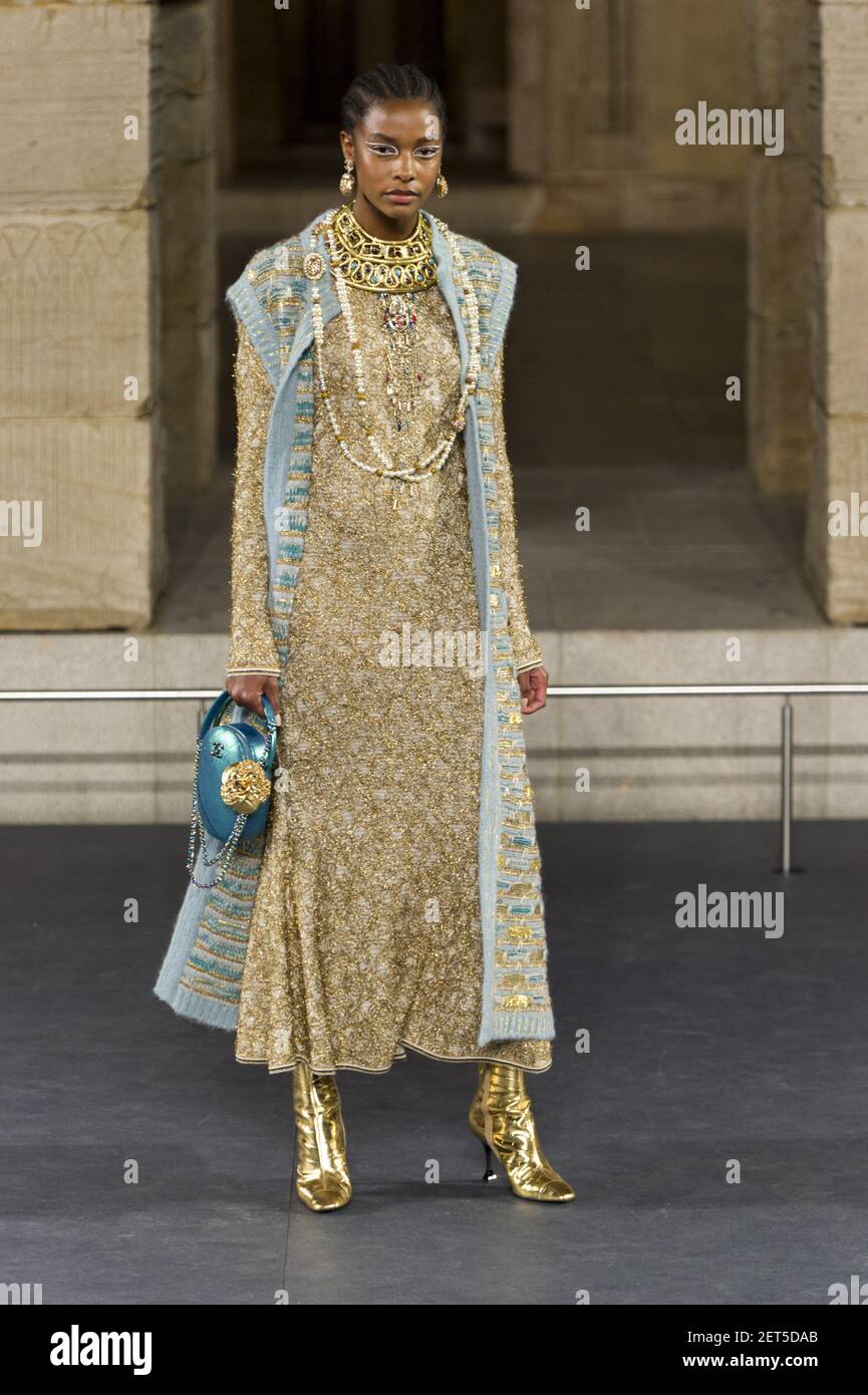 A model walks the Chanel Métiers d'Art 2018/19 fashion show in the ...