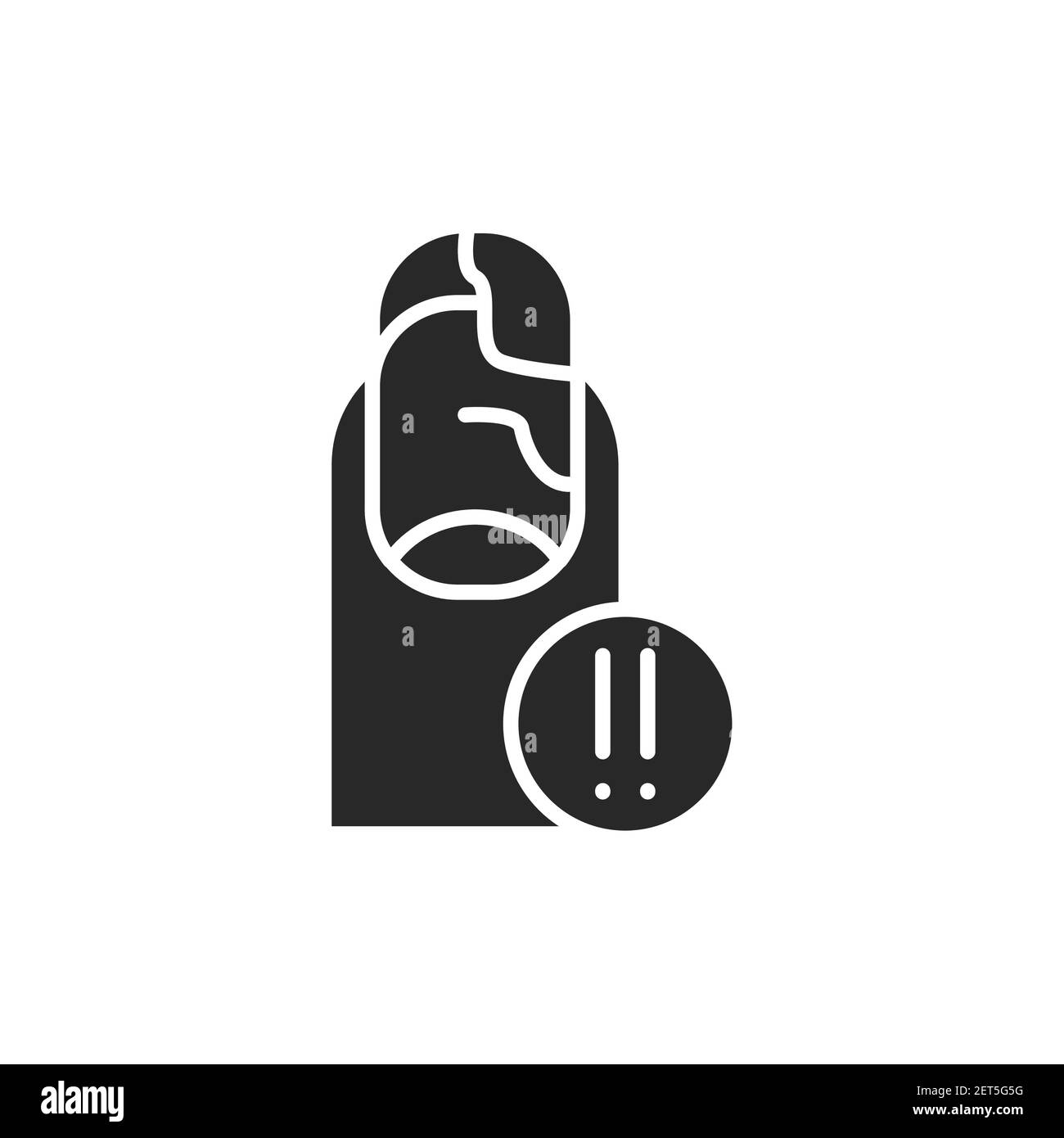 Nail fungus color line icon. Isolated vector element Stock Vector Image ...