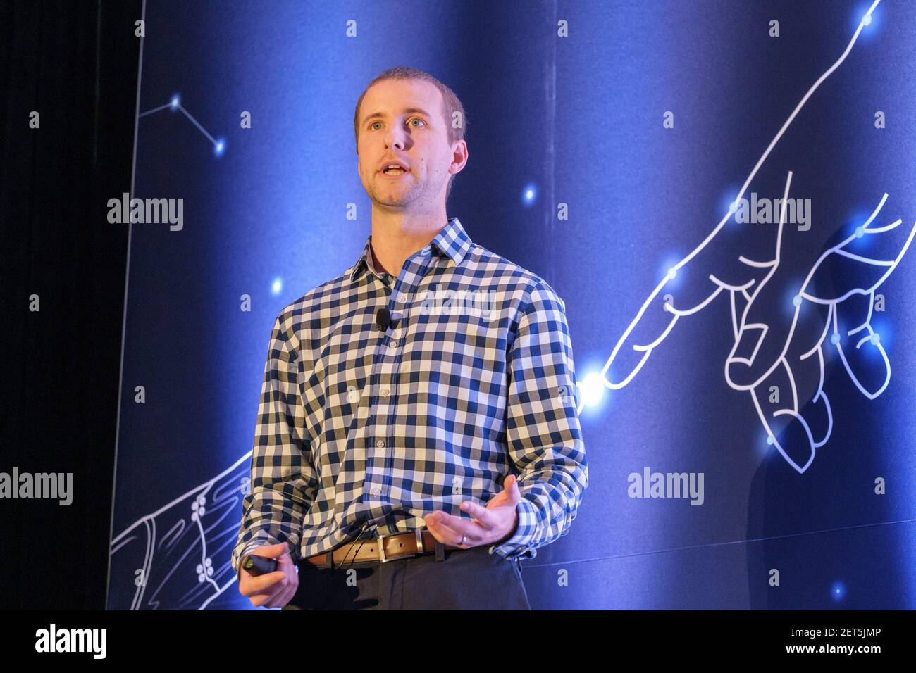 Daniel Gifford, Head Data Scientist at Getty Images, is seen during a ...