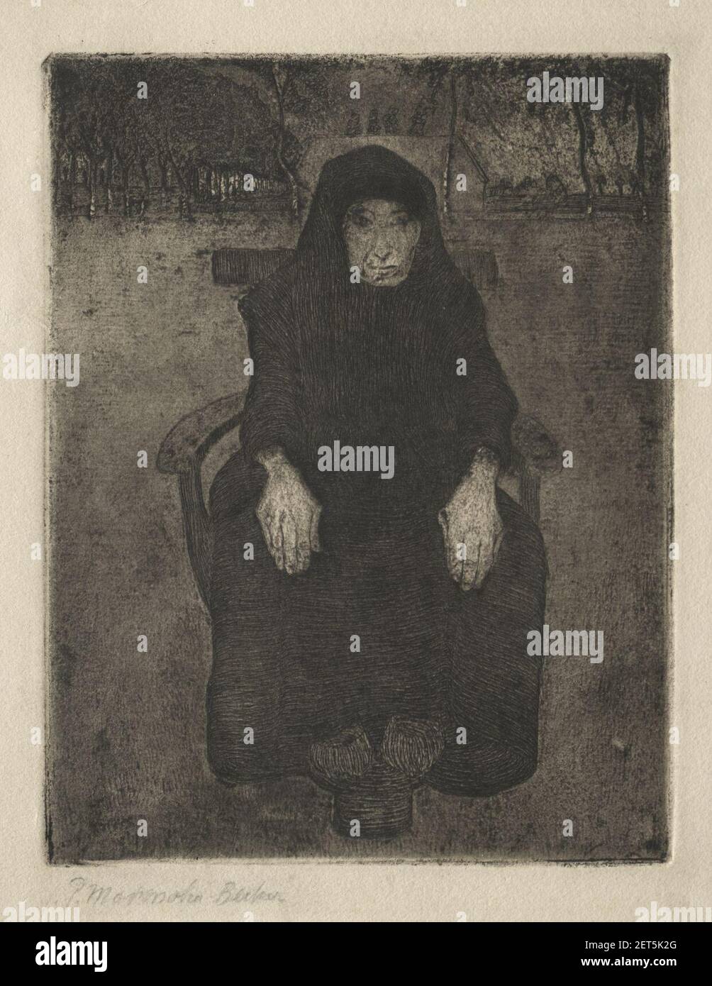 Paula Modersohn-Becker (German, 1876-1907) - Seated Old Woman Stock ...