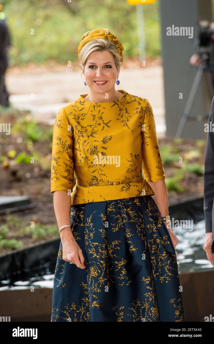 Queen Maxima of the Netherlands attends the opening of the new office ...
