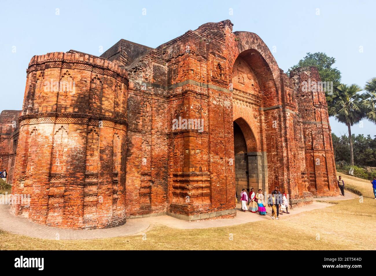 Malda, West Bengal, India - January 2018: Tourists walk through the ...