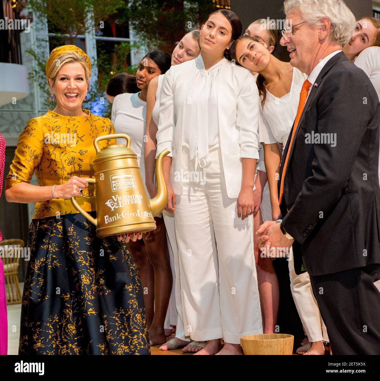 Queen Maxima of the Netherlands attends the opening of the new office ...