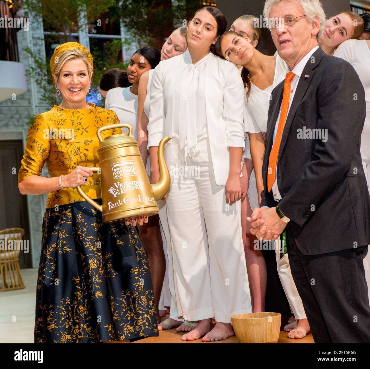 Queen Maxima of the Netherlands attends the opening of the new office ...