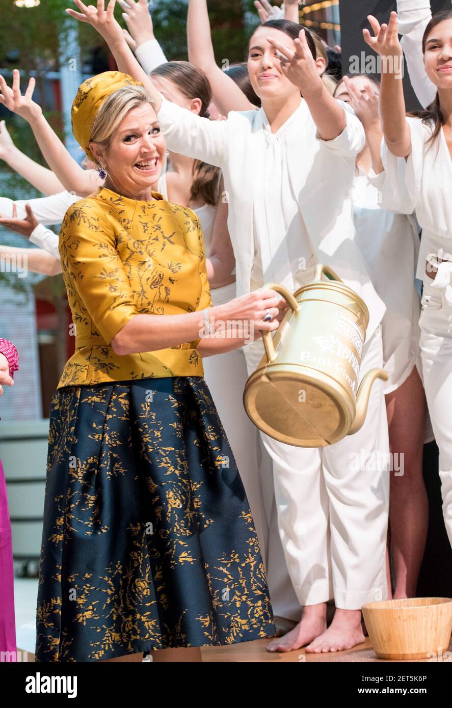 Queen Maxima of the Netherlands attends the opening of the new office ...