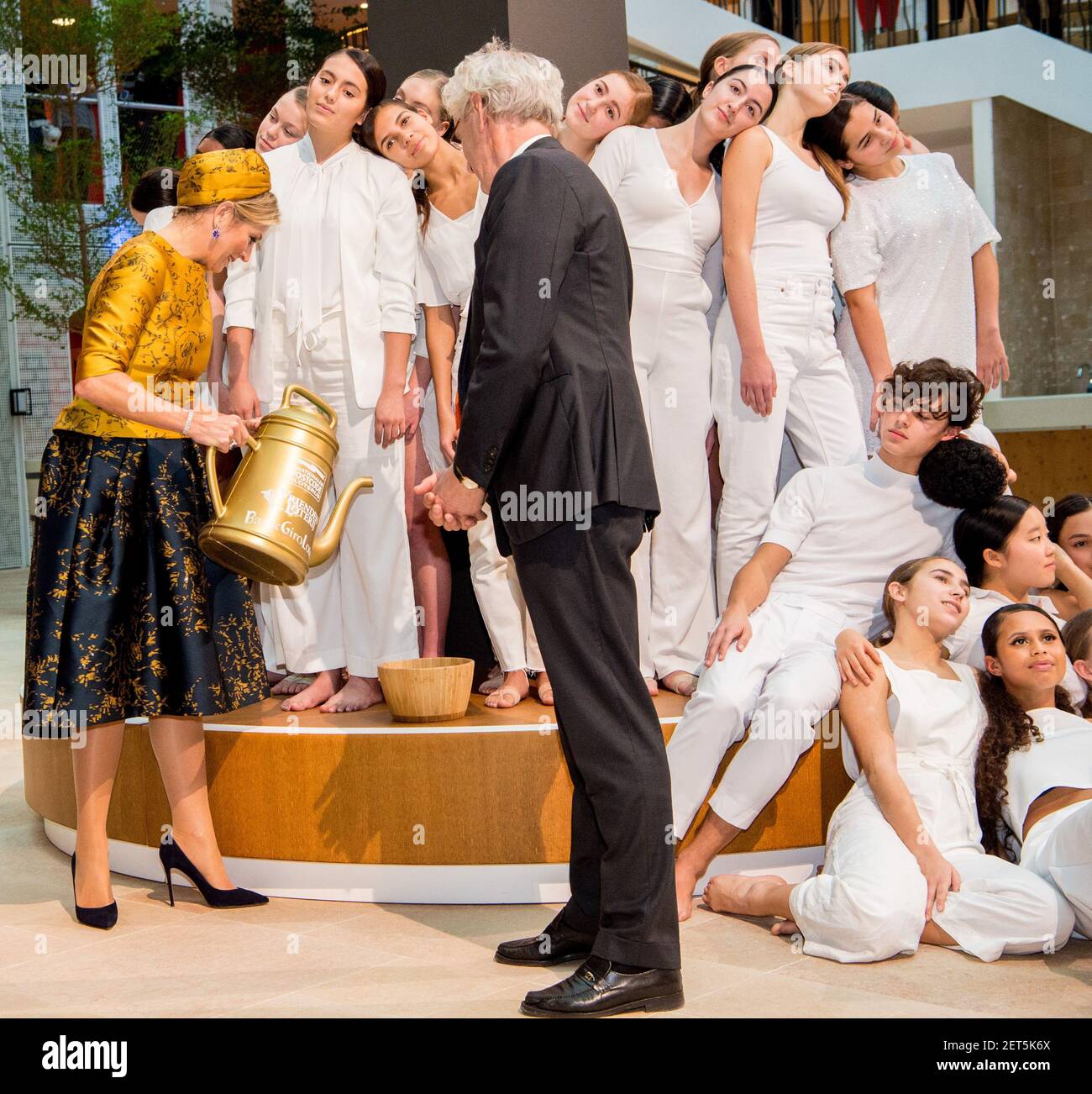 Queen Maxima of the Netherlands attends the opening of the new office ...