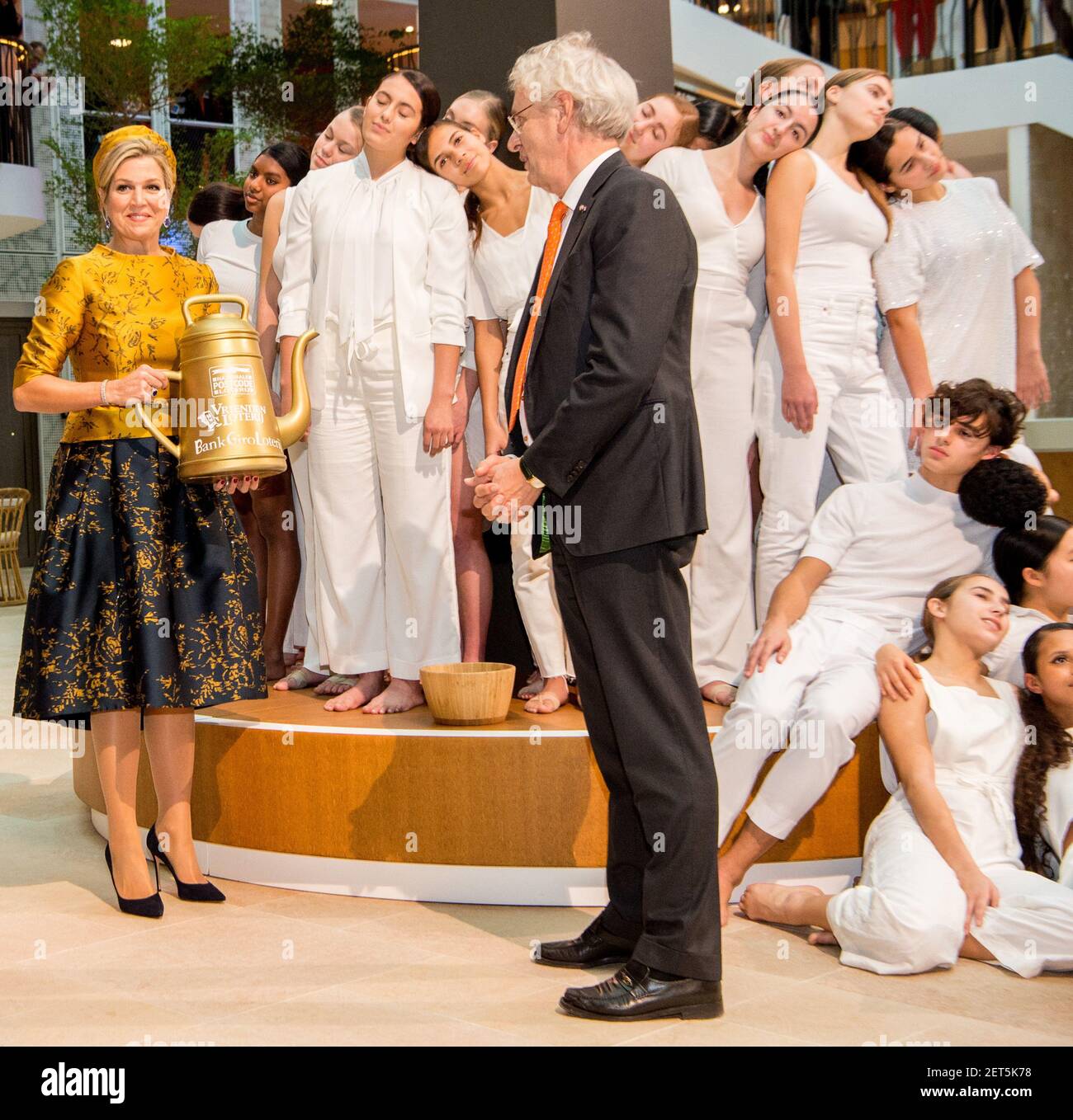 Queen Maxima of the Netherlands attends the opening of the new office ...