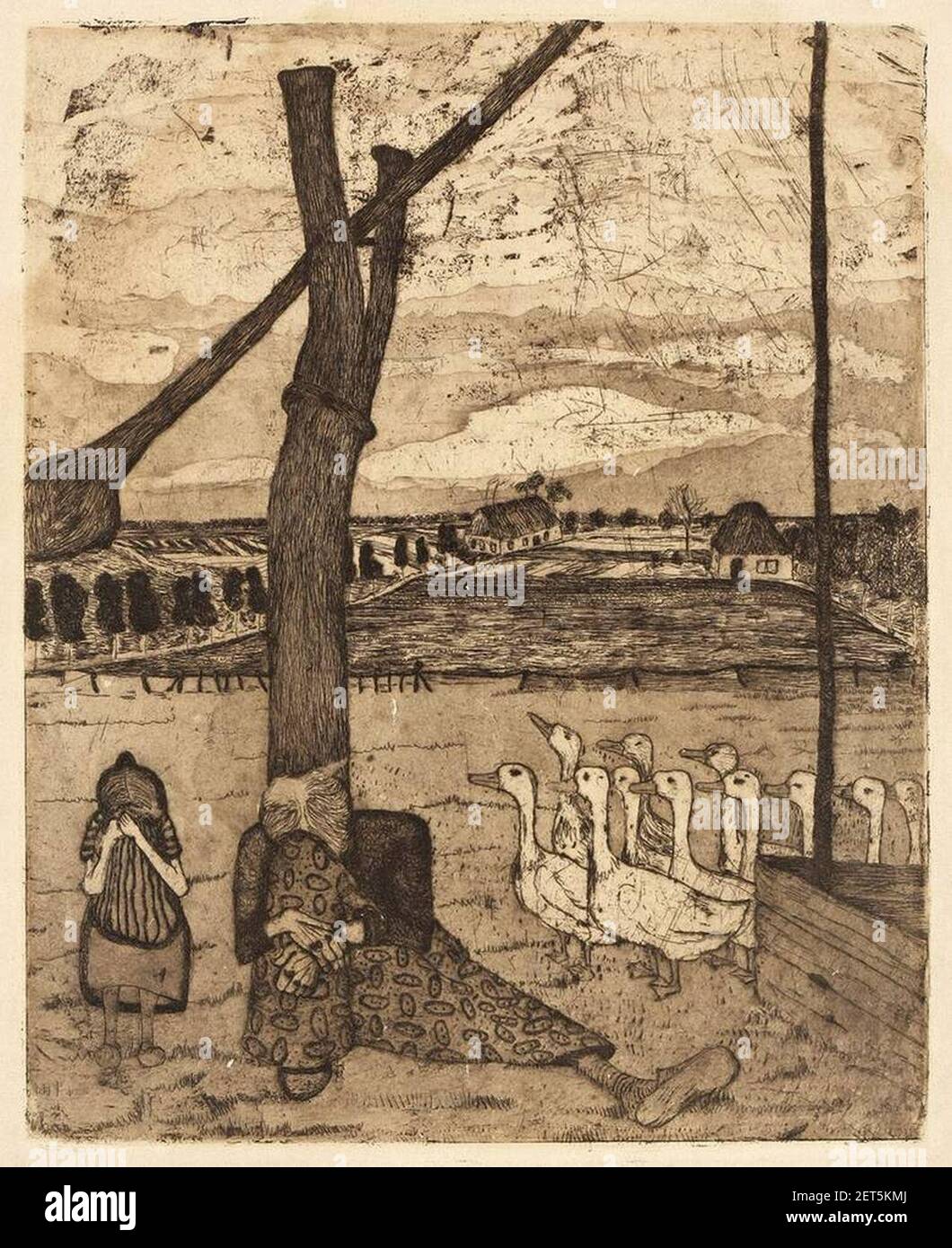 Paula Modersohn-Becker Die Gänsemagd 1899 Stock Photo - Alamy