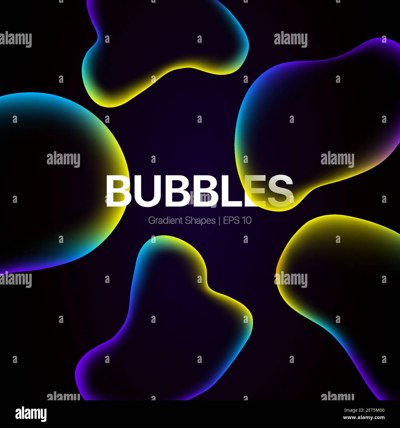 gradient multicolor Bubble Background. Fluid abstract shapes. Vector illustration Stock Vector ...