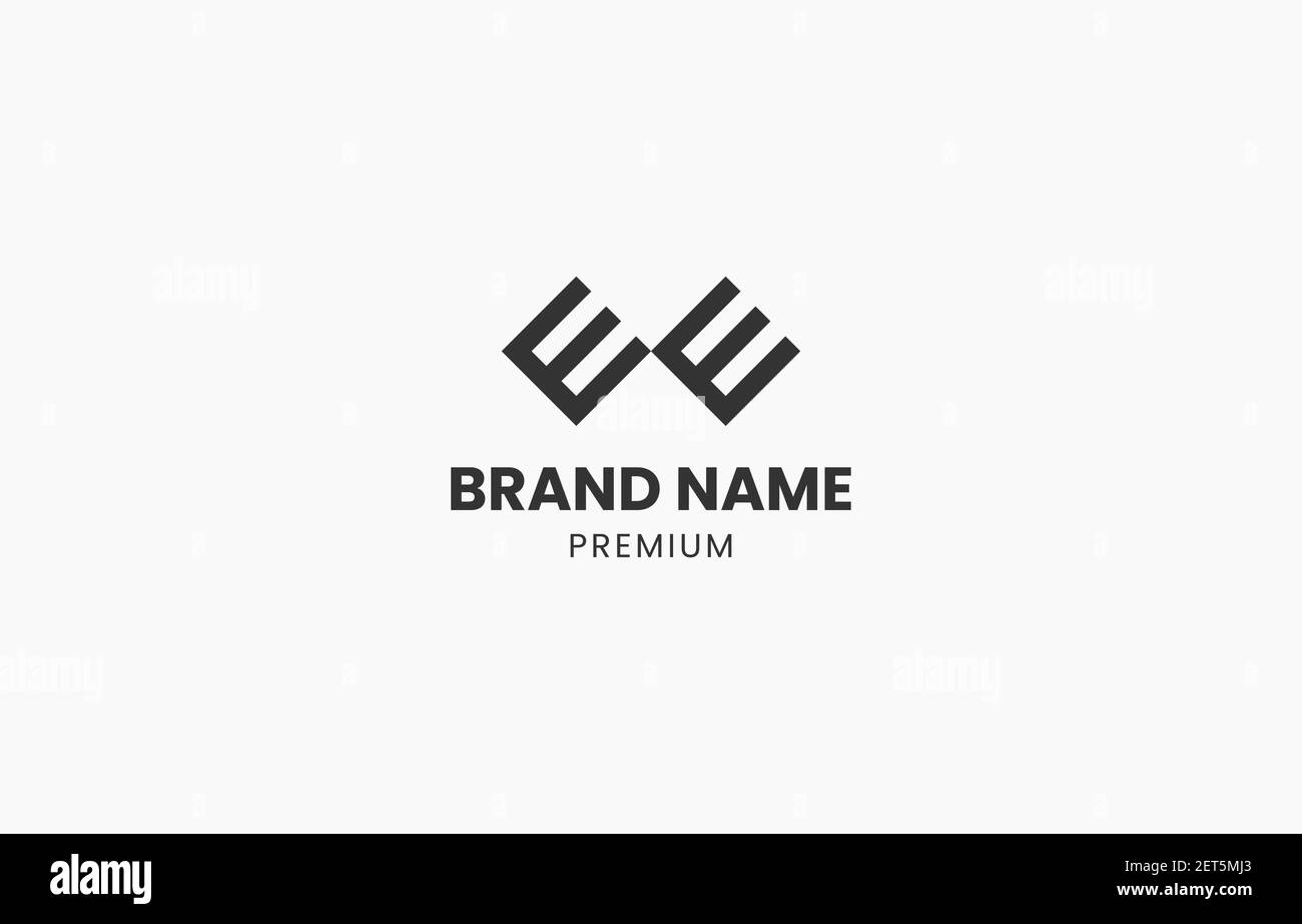 Double Letter E Logo Vector Design Template suitable for personal or ...