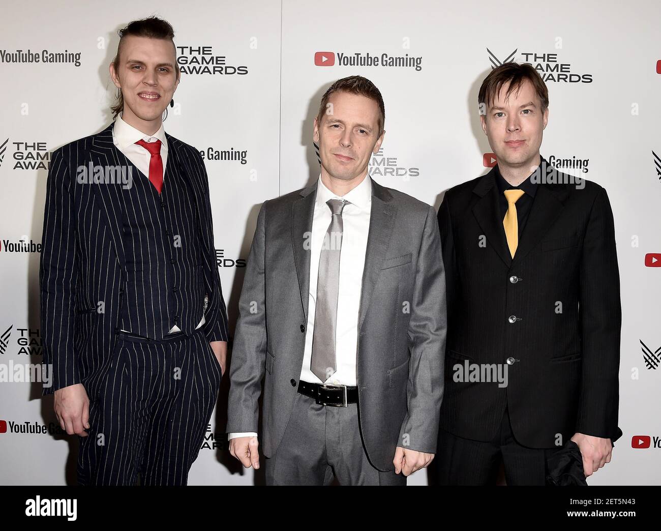 LOS ANGELES - DECEMBER 6: (L-R) Linus Larsson, Matias Snygg and Jens Andersson attend the 2018 ...