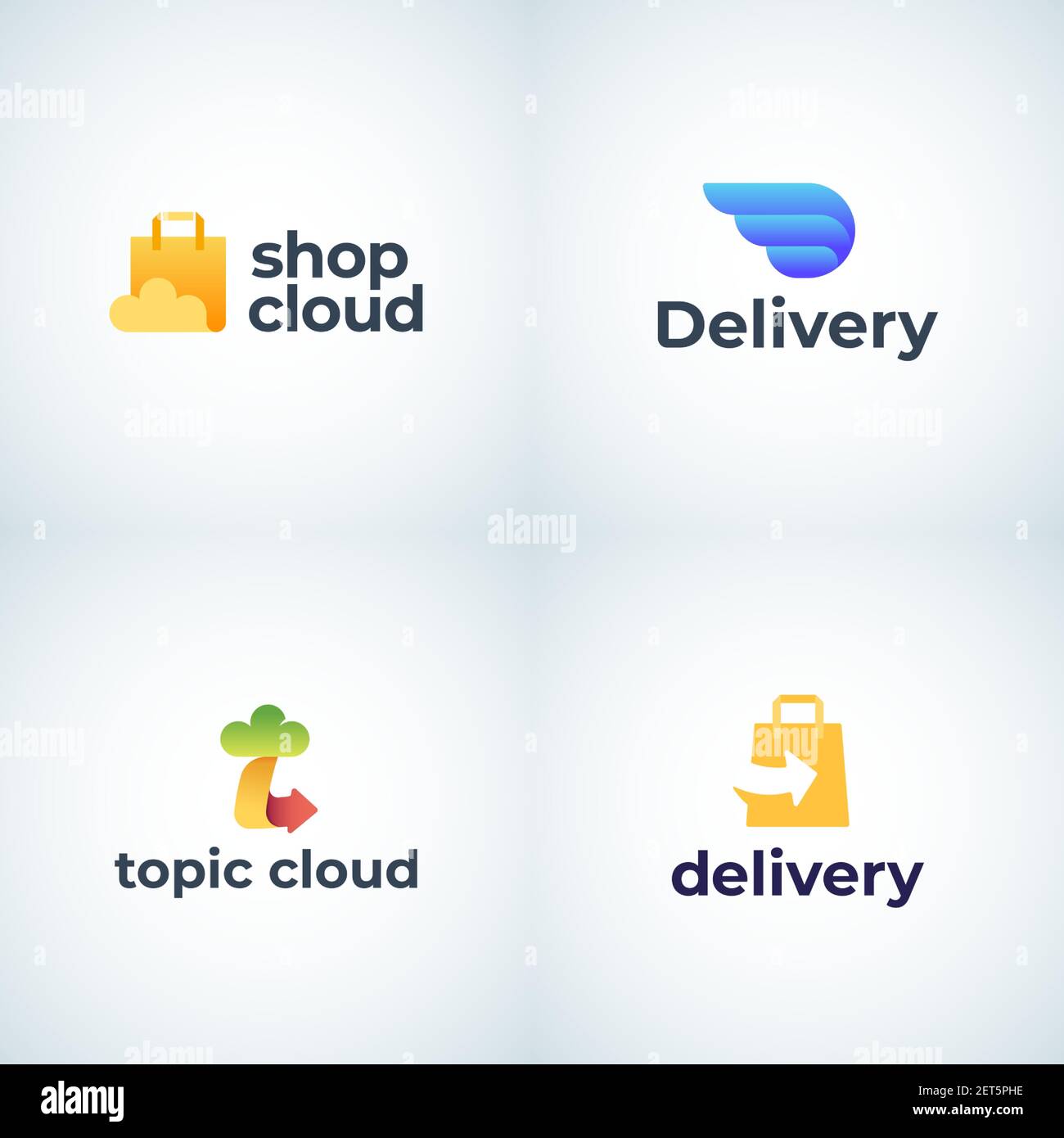 Delivery and Cloud Storage Abstract Signs, Symbols or Logo Templates ...