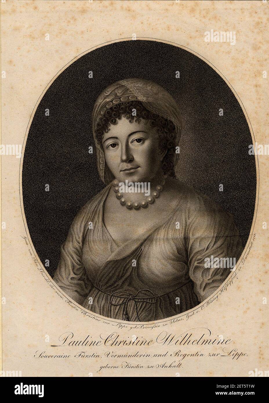 Pauline Christine Wilhelmine zur Lippe Stock Photo - Alamy