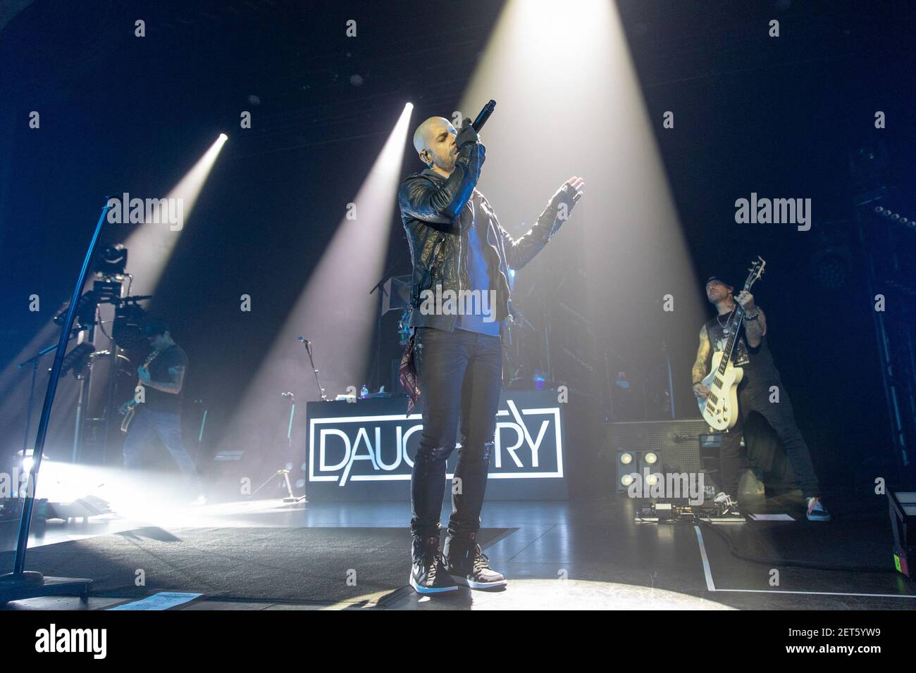 Josh Steely, Chris Daughtry and Josh Paul of Daughtry at the Copernicus ...