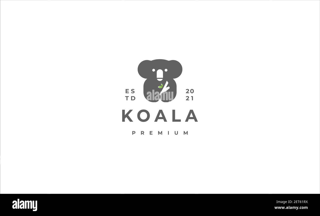 koala logo icon design vector illustration Stock Photo - Alamy