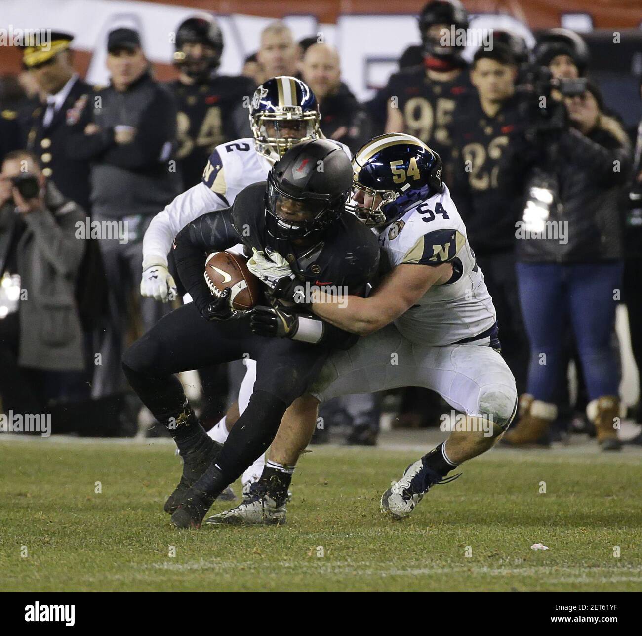 December 8, 2018: Navy Midshipmen LB #54 Taylor Heflin sacks Army Black ...