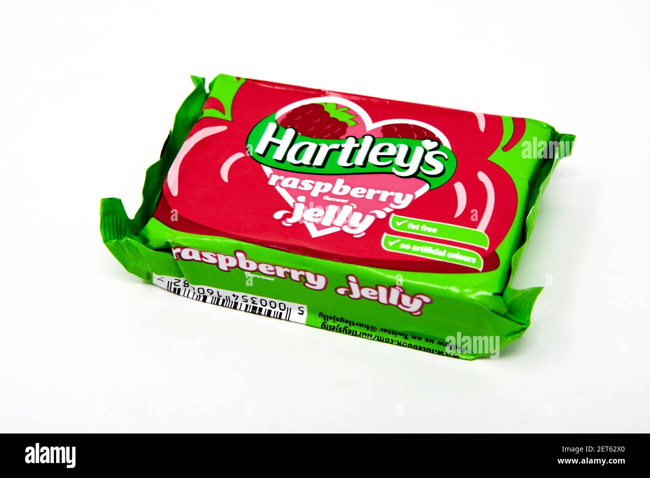Hartleys Raspberry Jelly Cubes Stock Photo - Alamy