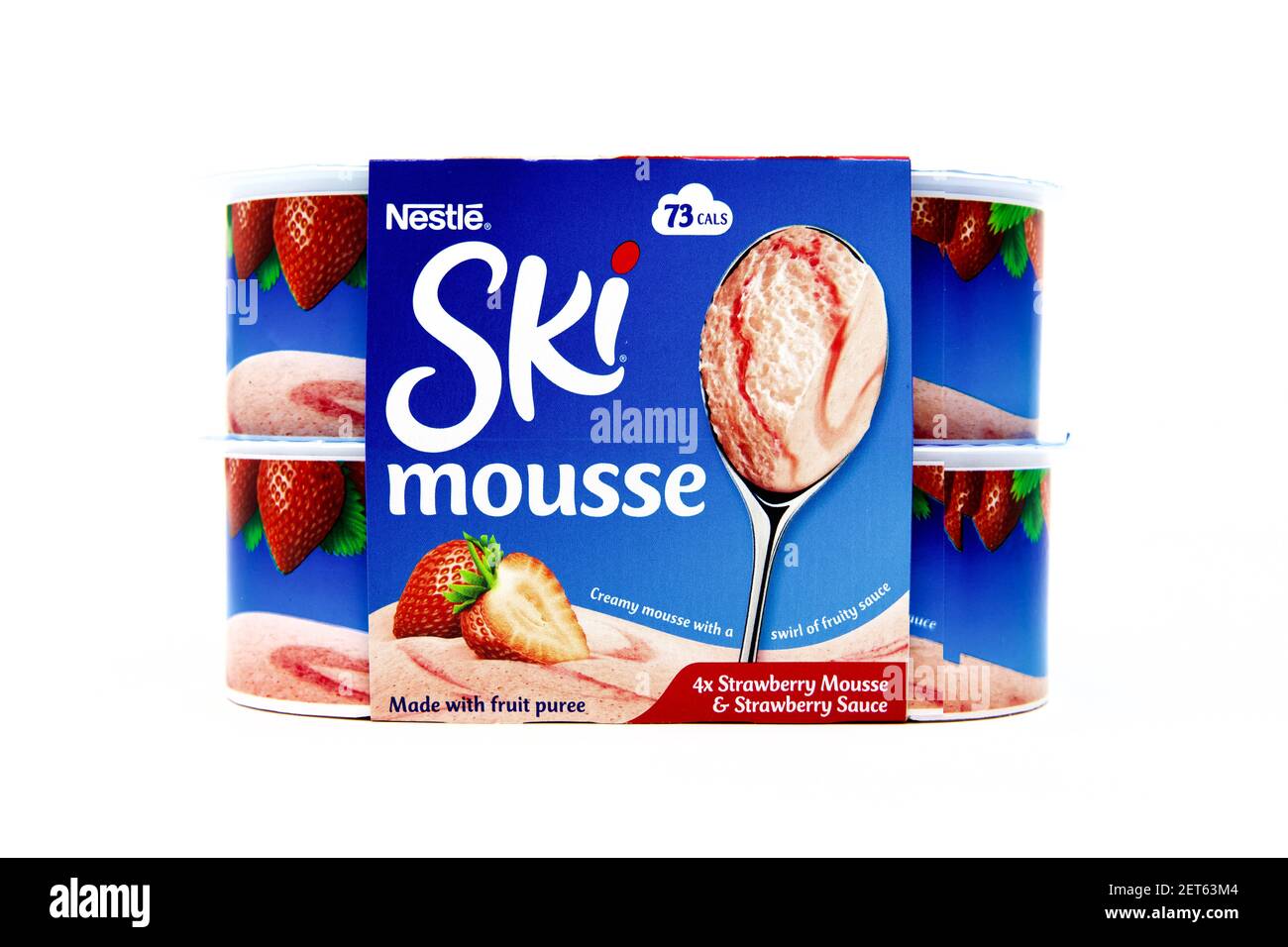 Ski Strawberry Mousse Stock Photo - Alamy