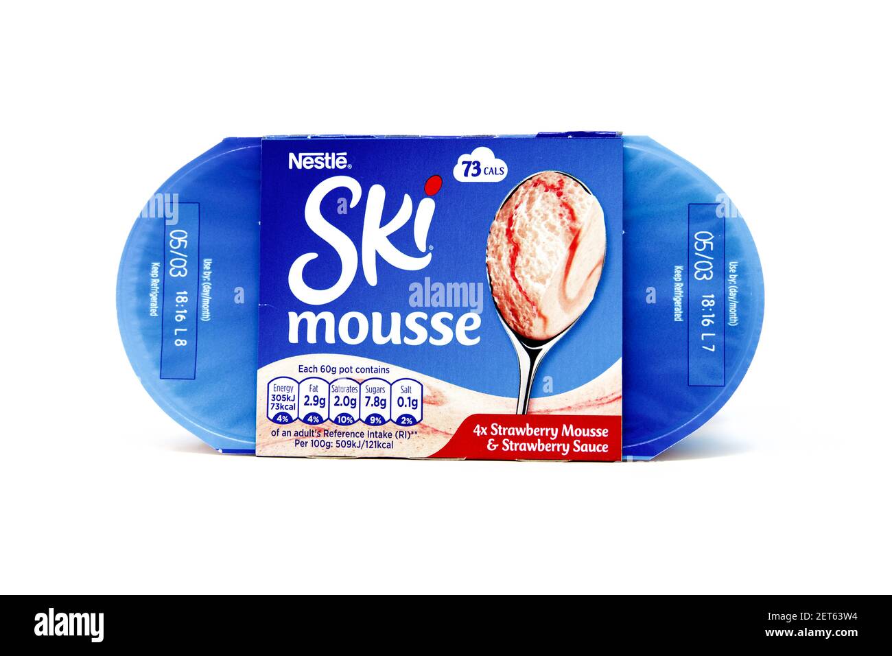 Ski Strawberry Mousse Stock Photo - Alamy